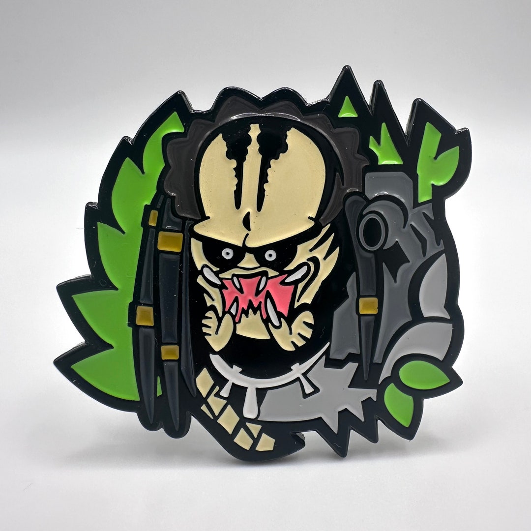 Predator Enamel Pin With Free Sticker! Mayhem Makers Collection - Etsy