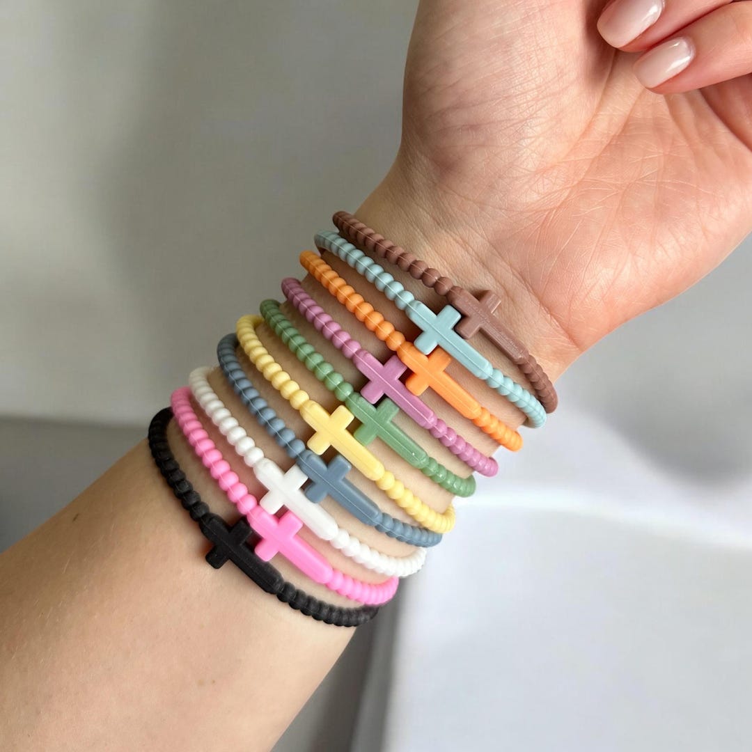 Unisex Silicone Cross Bracelet for Kids and Adults, Christian Faith ...