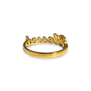 Blessed Gold Dainty Stainless Ring, Religious Jewelry Gift, Catholic ...