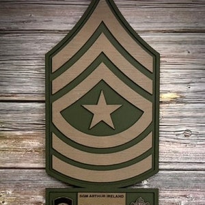Army Rank Plaque Promotion Personalized Military PCS Award Custom ...