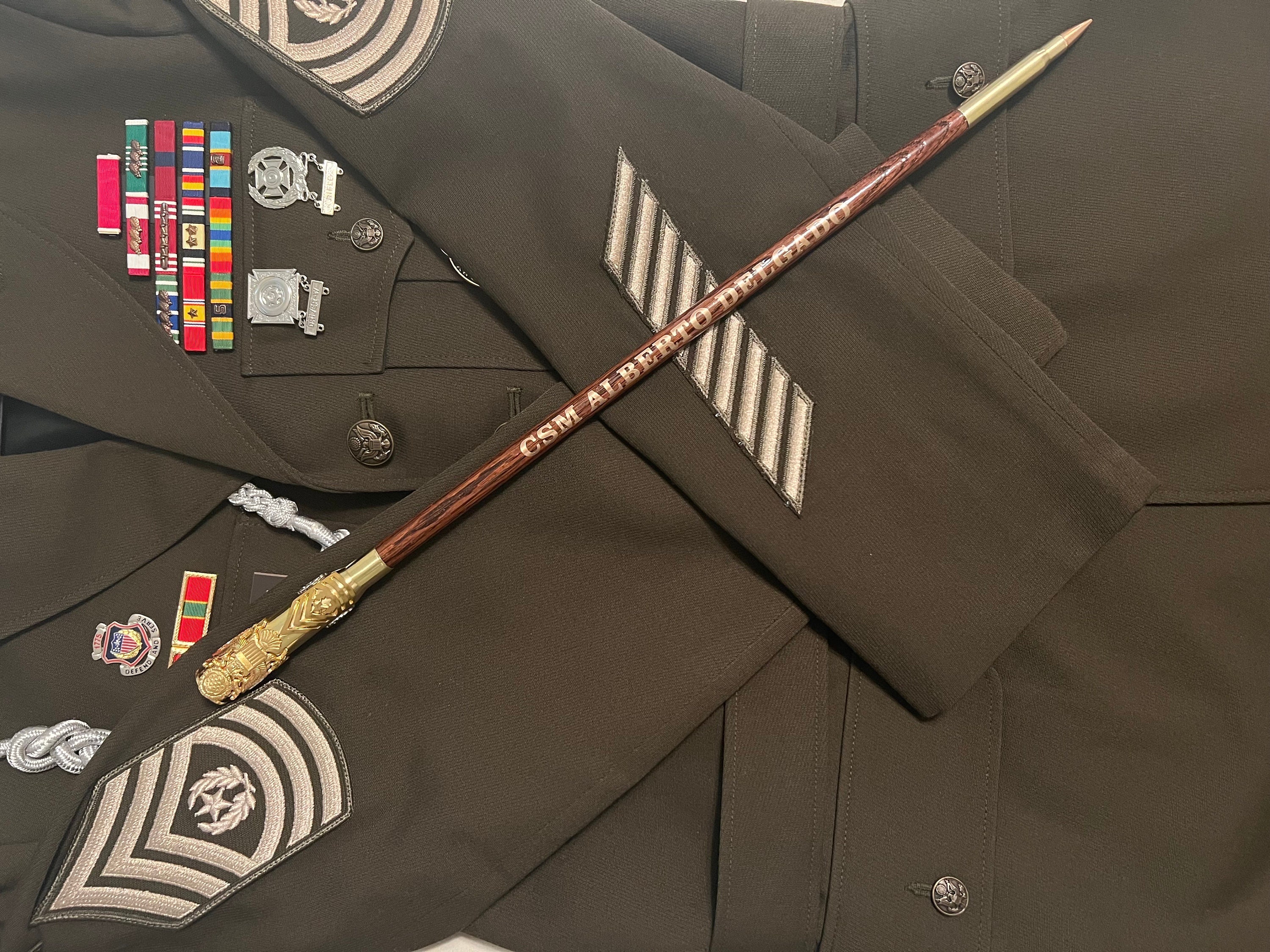 Authentic Handcrafted Military Swagger Stick Customizable to - Etsy