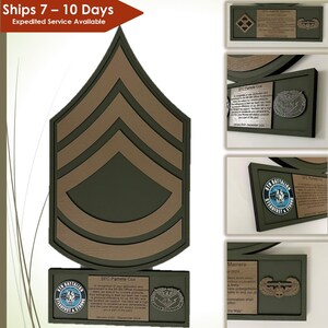 Army Rank Plaque Promotion Personalized Military PCS Award Custom ...