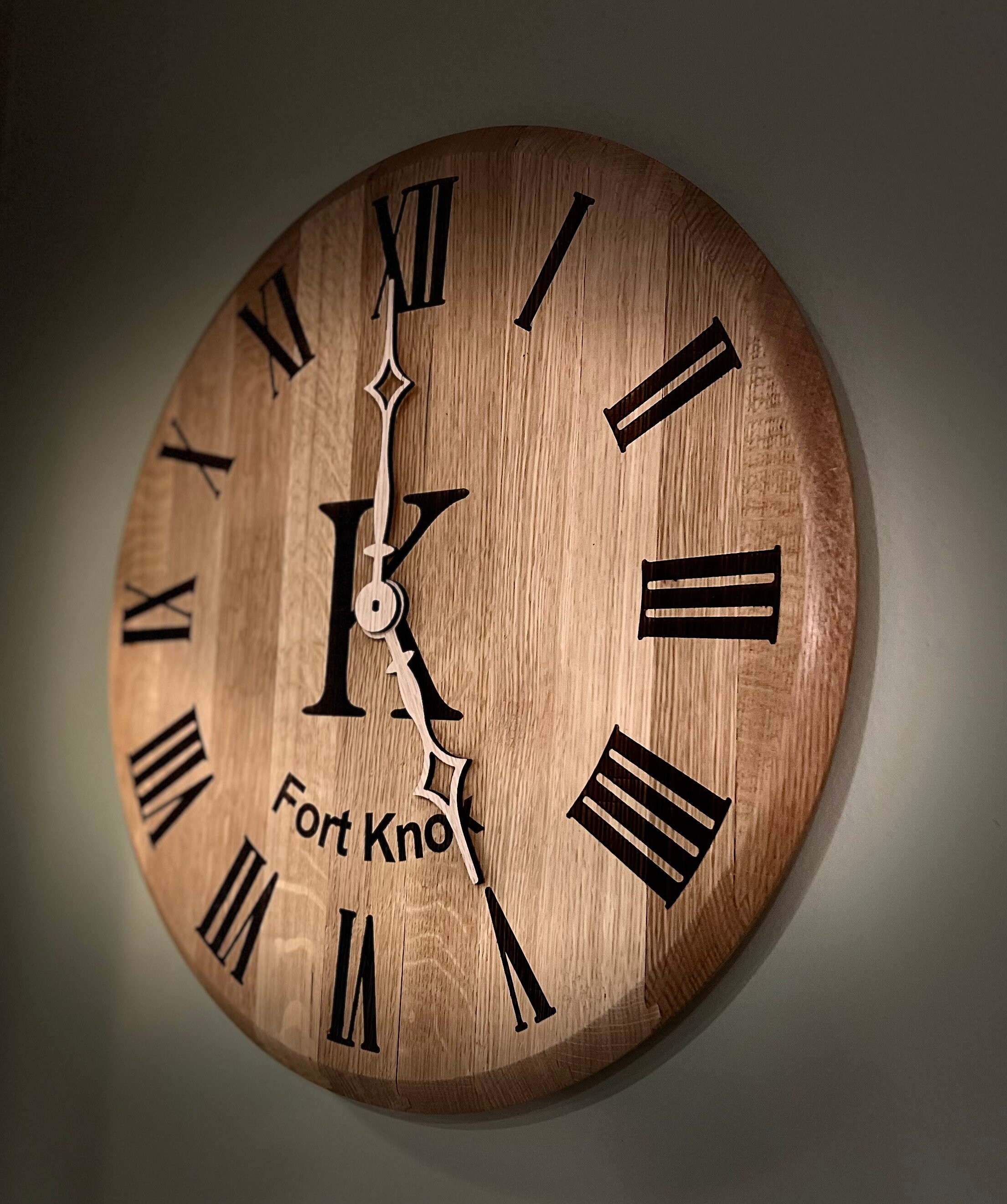 Bourbon Barrel Head Clock - Etsy