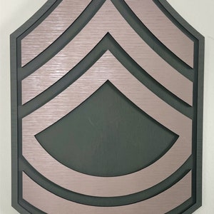 US Army Enlisted Rank Plaque Sign Wall Hanger Display PCS Retirement ...