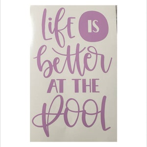 Outdoor Pool Decor. Swimming Pool Decal. Pool Decor. Decals - Etsy