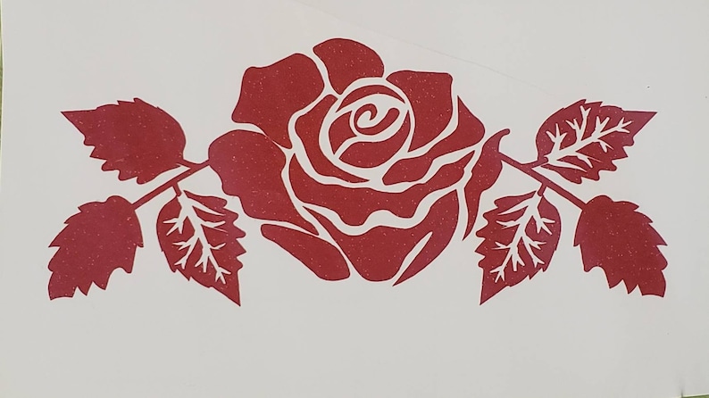 Rose Vinyl Decal. Rose Car Decal.rose Decal - Etsy
