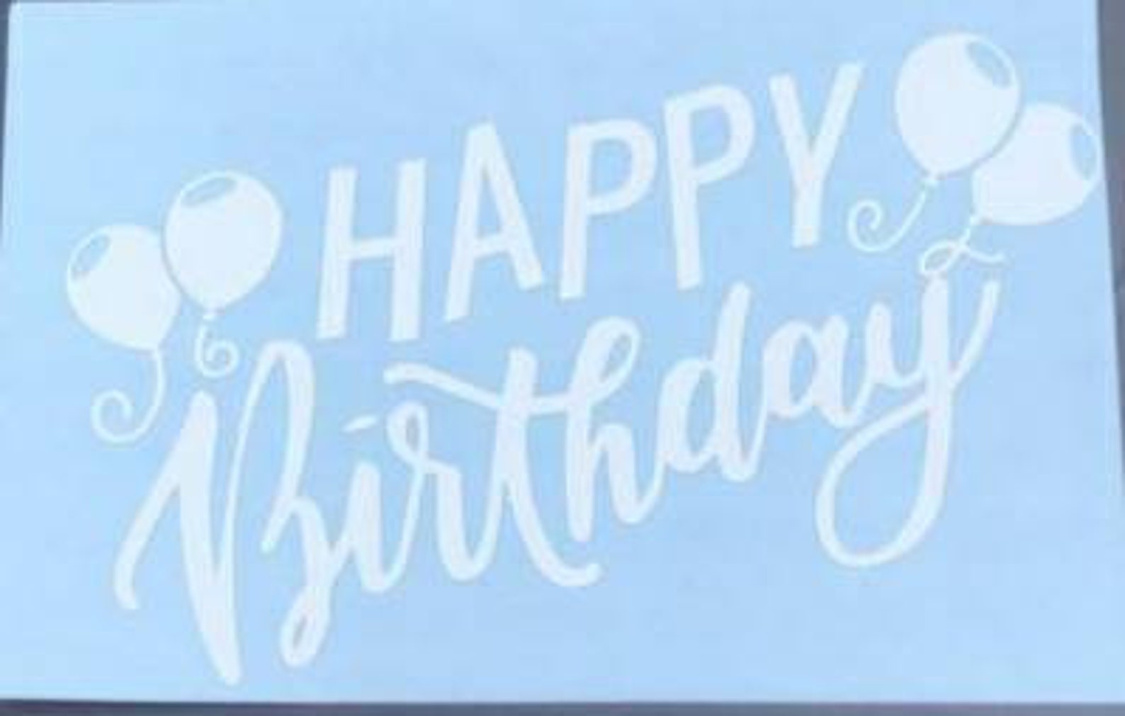 Happy Birthday Decal for Cards Free Shipping Happy Birthday - Etsy