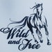 Horse Car Decal. Horse Decor. Wild and Free Horse Decal for Walls. - Etsy