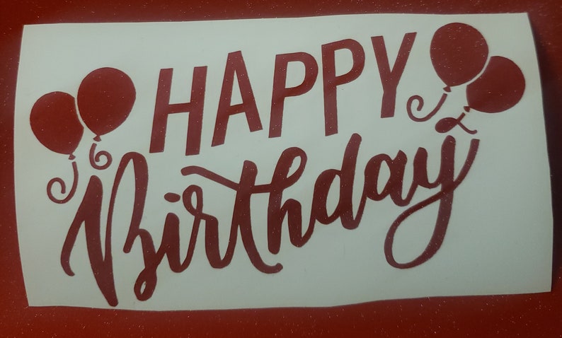 Happy Birthday Decal for Cards Free Shipping Happy Birthday - Etsy