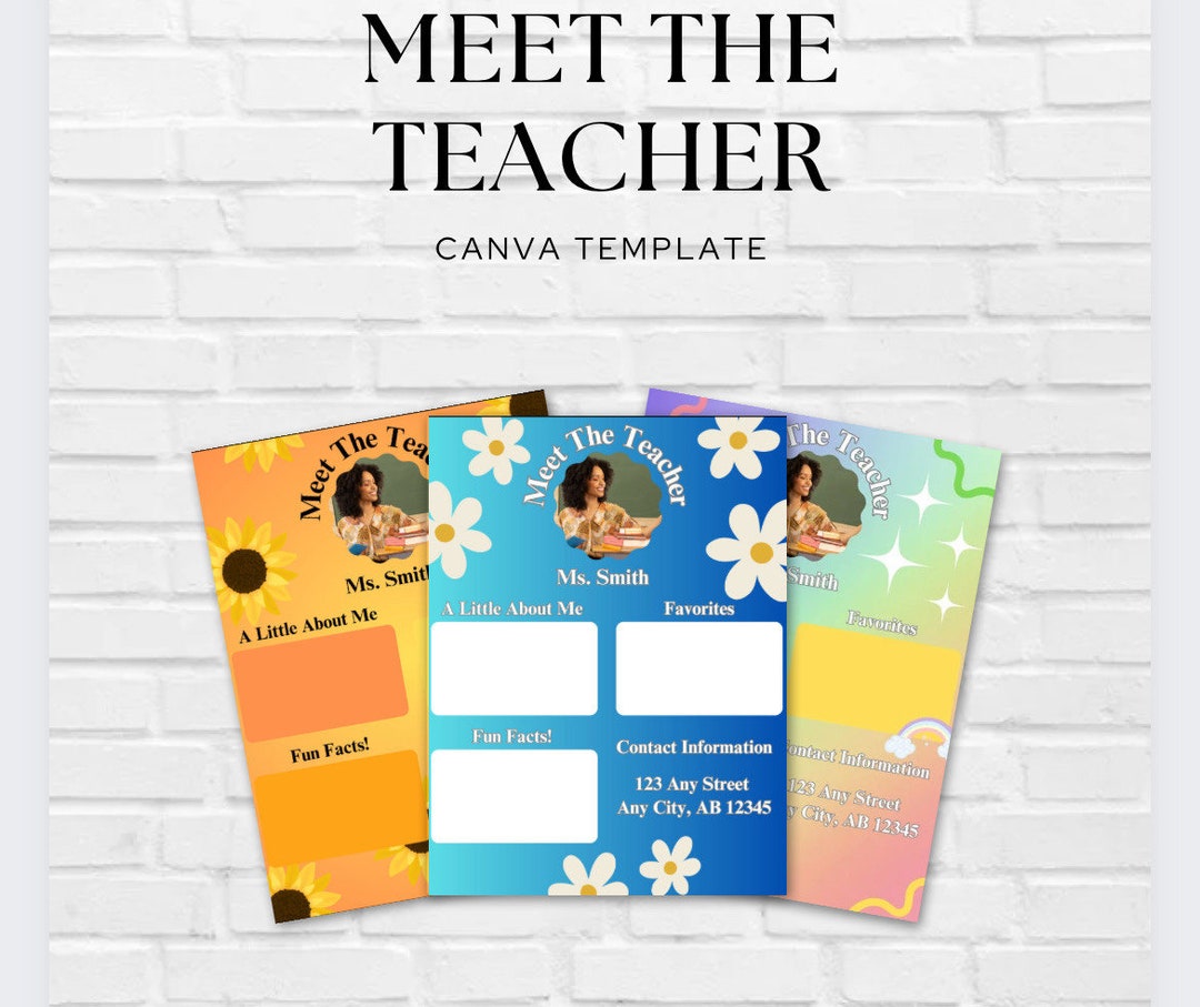 Canva Website Template. Meet the Teacher. Editable Template. Editable ...