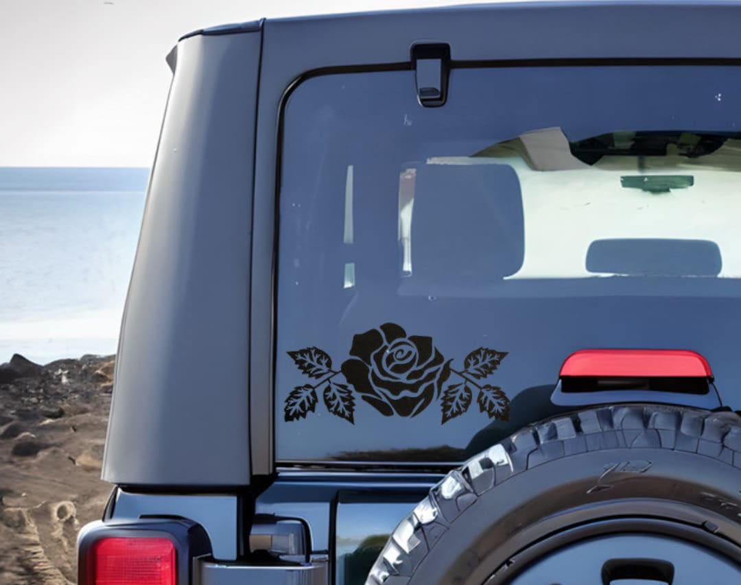 Rose Vinyl Decal. Rose Car Decal.rose Decal. Decal Only - Etsy