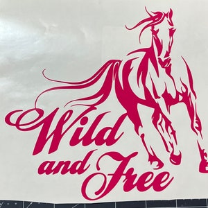 Horse Car Decal. Horse Decor. Wild and Free Horse Decal for Walls. - Etsy