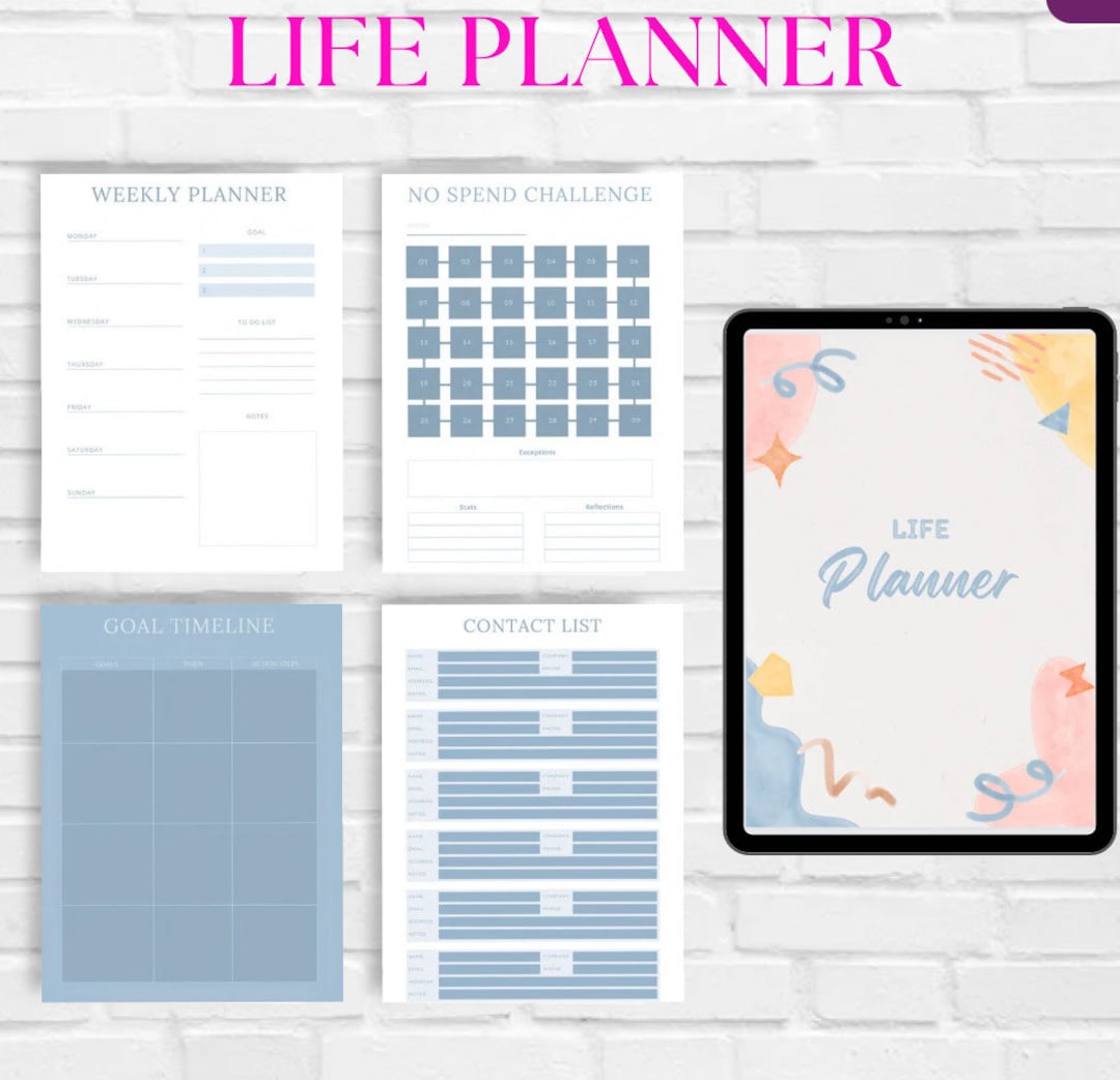 Printable Planner. Life Planner. Life Journal. Downloadable Planner ...