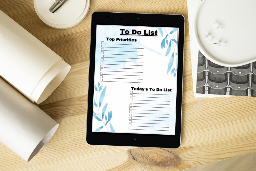 Digital To-do List Template | Printable Daily Planner | Productivity ...