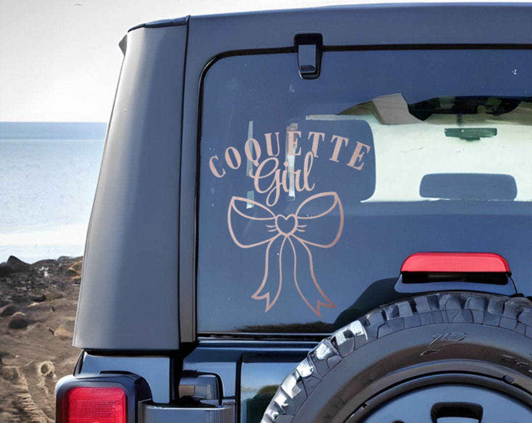 Coquette. Car Sticker Decal. Car Decals for Women. Car Window Decal ...