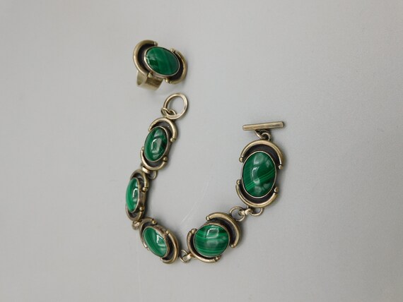 Native Navajo Sterling Silver Malachite Spider Neckla… - Gem