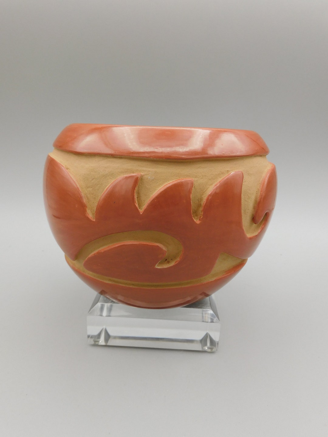 Beautiful Santa Clara Pottery Joy Cain Pueblo Pottery Red Vase - Etsy