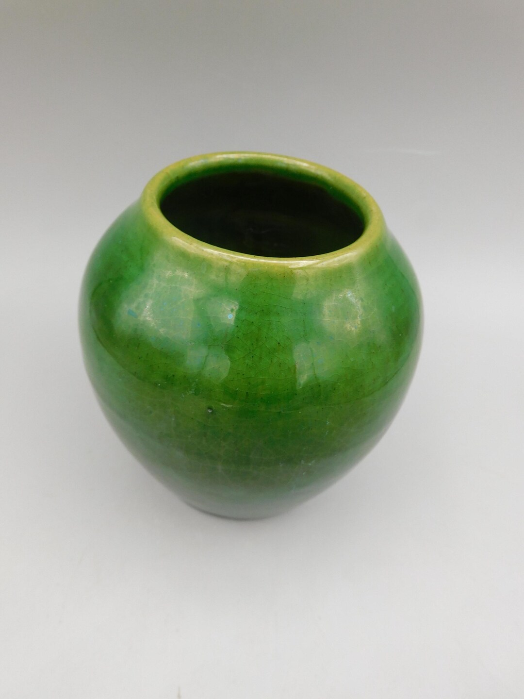 Green High Glaze Jugtown Pottery Vase - Etsy