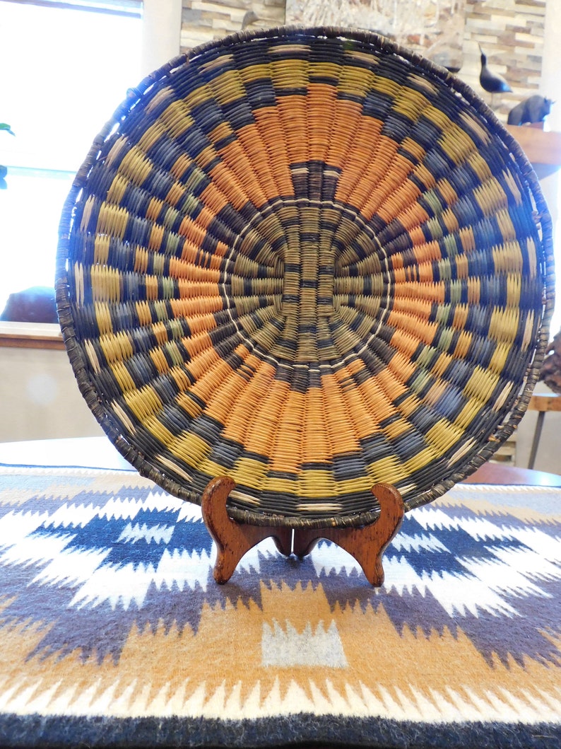 Vintage Hopi Turtle Third Mesa Wicker Plaque Basket - Etsy
