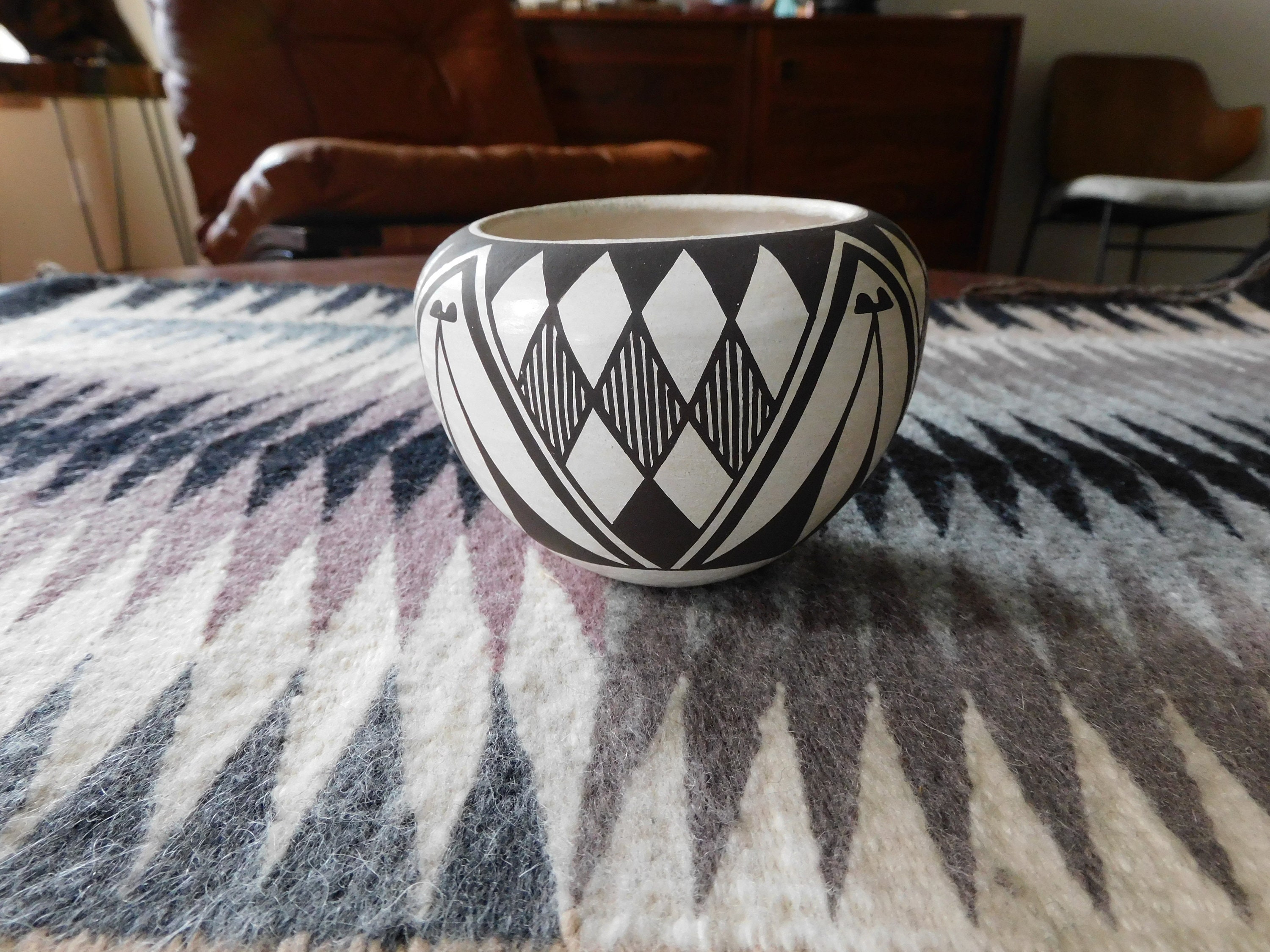 Vintage Pueblo Pottery Acoma Moth Vase by Sarah Garcia - Etsy