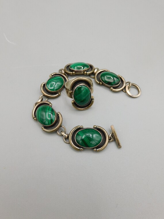 Native Navajo Sterling Silver Malachite Spider Neckla… - Gem