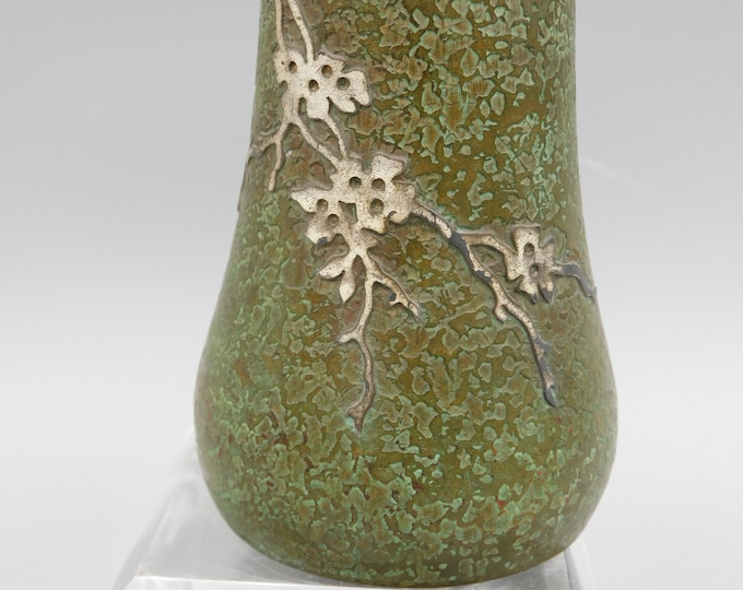 Silvercrest Silver Crest Vase Green Verdigris Bronze Silver Overlay - Etsy