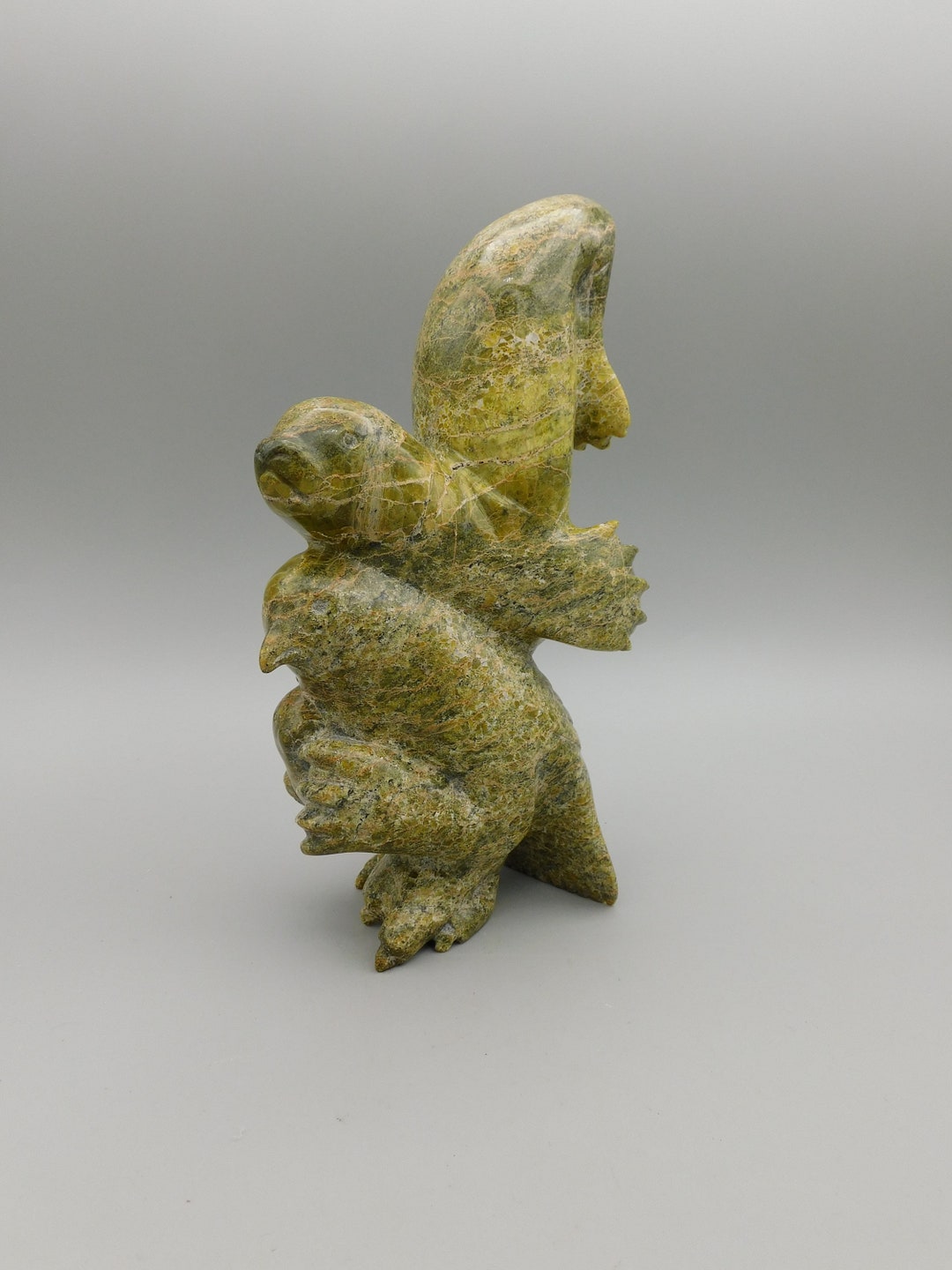 Inuit Carving by Ning Ashoona Seal Bird and Young - Etsy