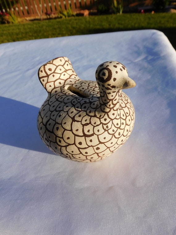 Vintage Acoma Pueblo Pottery Bird Effigy Bank - Etsy