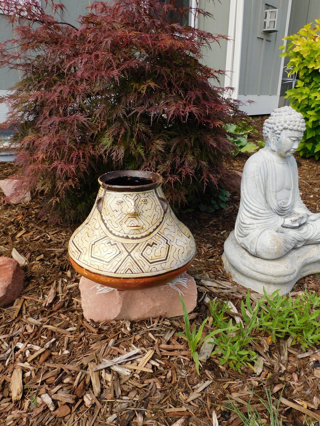 Large Peruvian Shipibo Pottery Vase With Face - Etsy