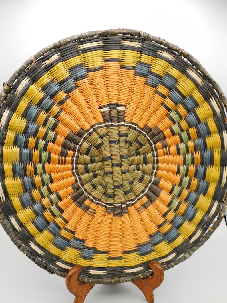 Vintage Hopi Turtle Third Mesa Wicker Plaque Basket - Etsy