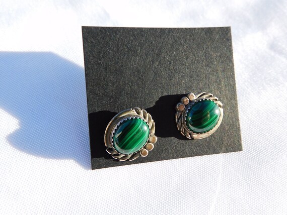 Native Navajo Sterling Silver Malachite Spider Neckla… - Gem