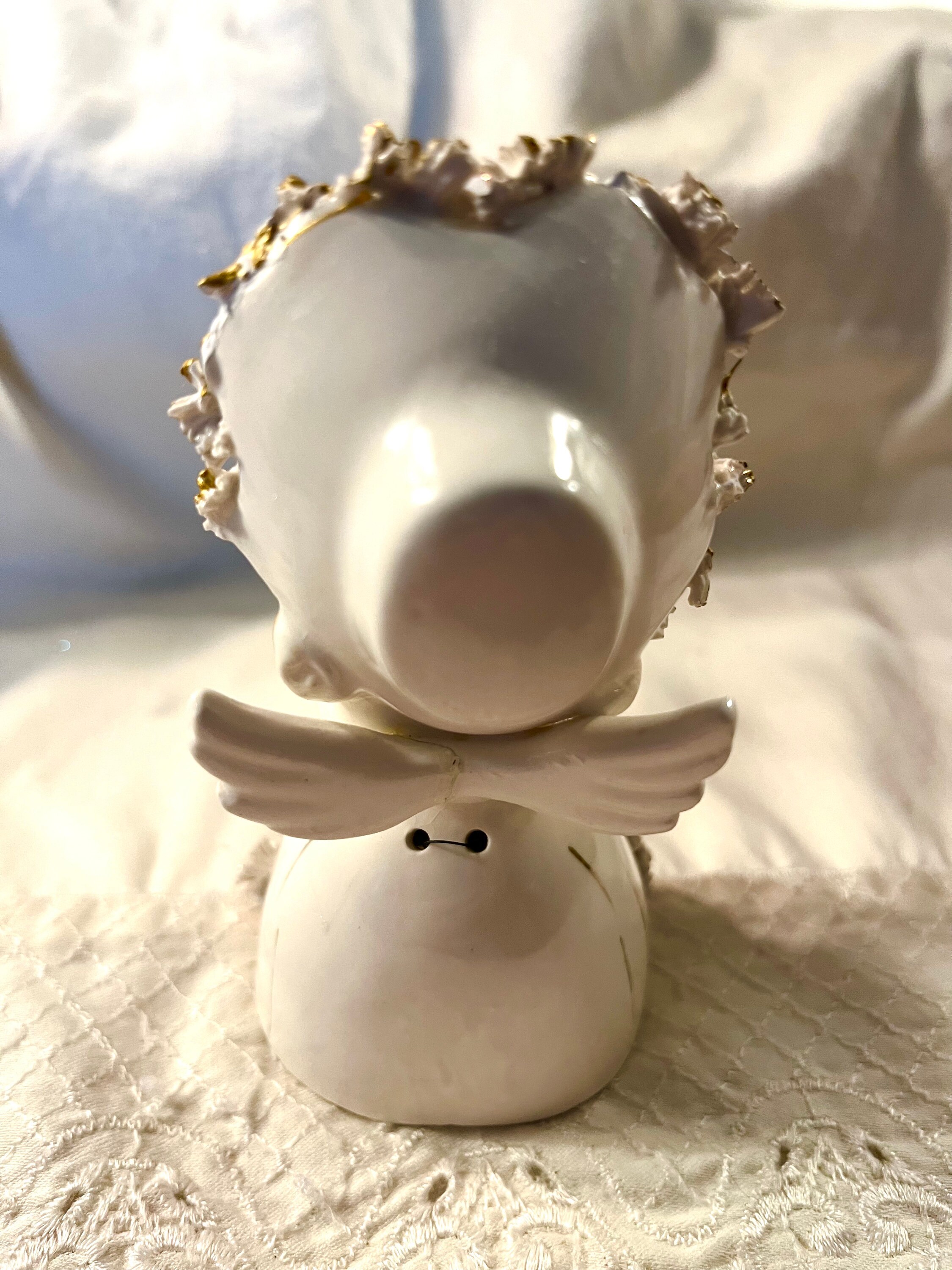 Vintage White Spaghetti Porcelain Angel Bell - Etsy
