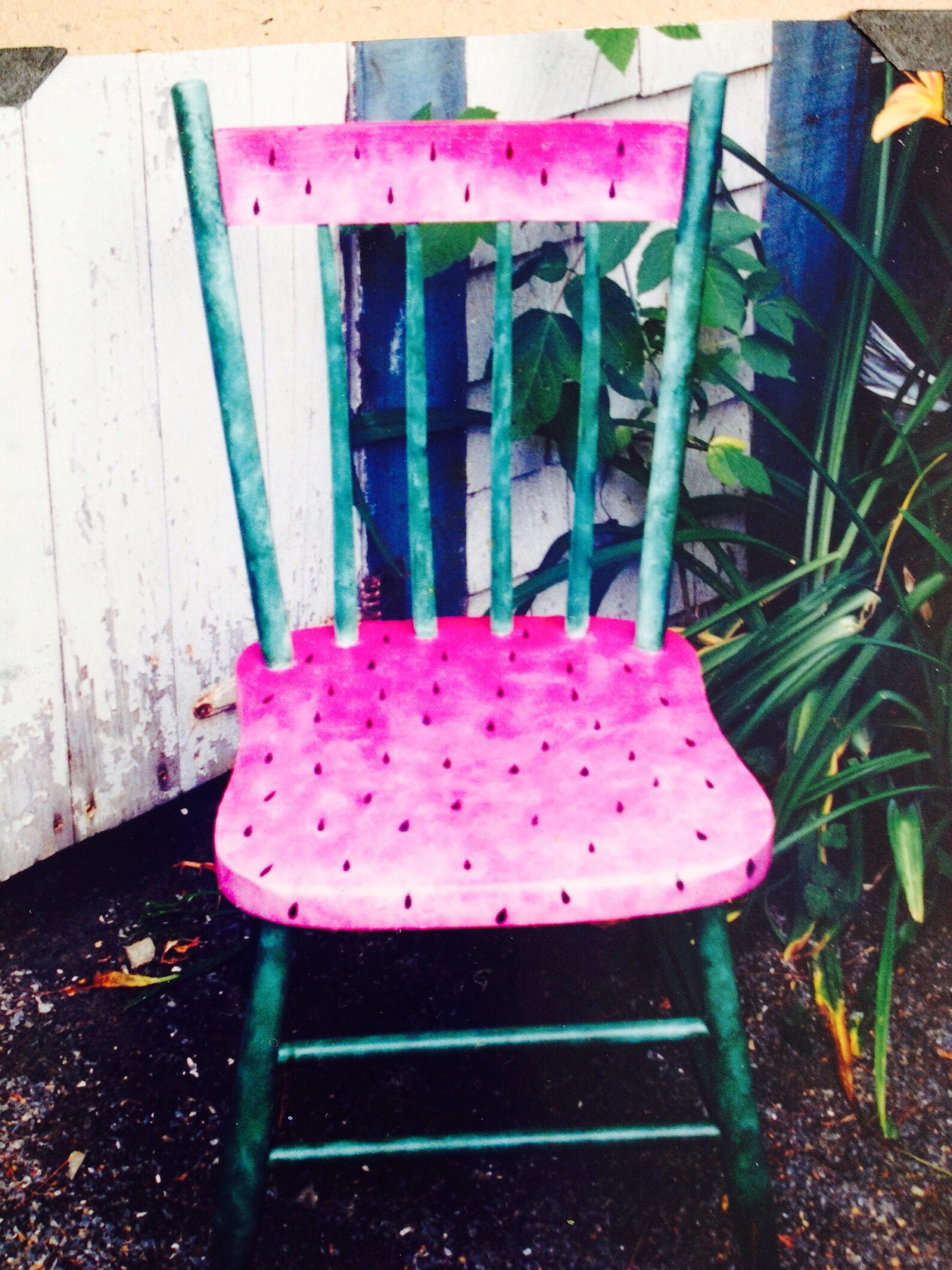 Funky Hand-painted Watermelon Chair or Stool - Etsy