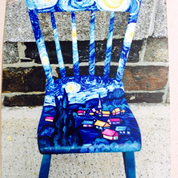 Hand Painted Chair - Etsy