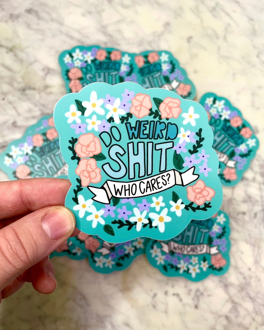 Do Weird Shit Who Cares Sticker Funny Decal - Etsy