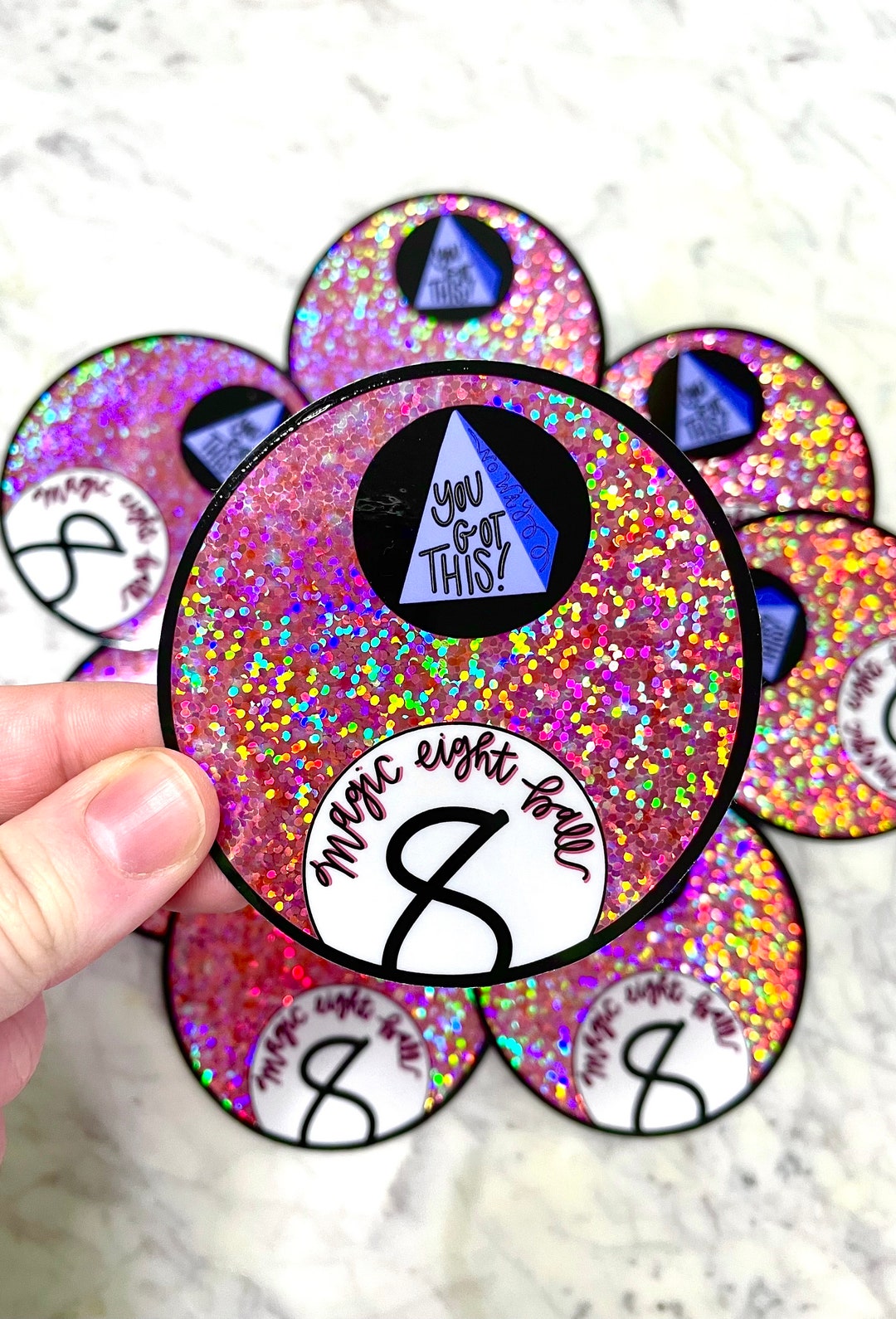 Magic Eight Ball Sticker Cute Shiny Holographic Decal - Etsy