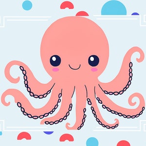 Cute Octopus Trio Digital Print - Etsy
