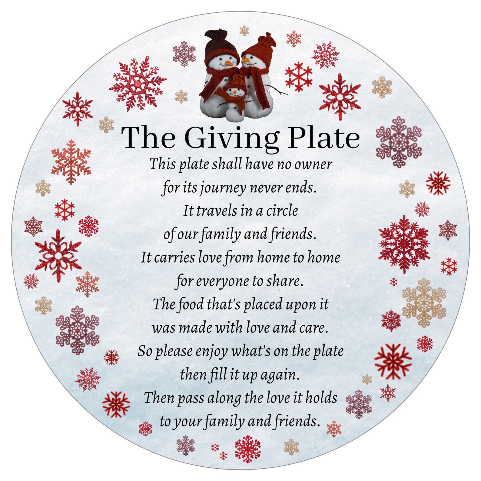 FREE Printable : 'the Giving Plate' (.47 Charge is to Meet Etsy's ...