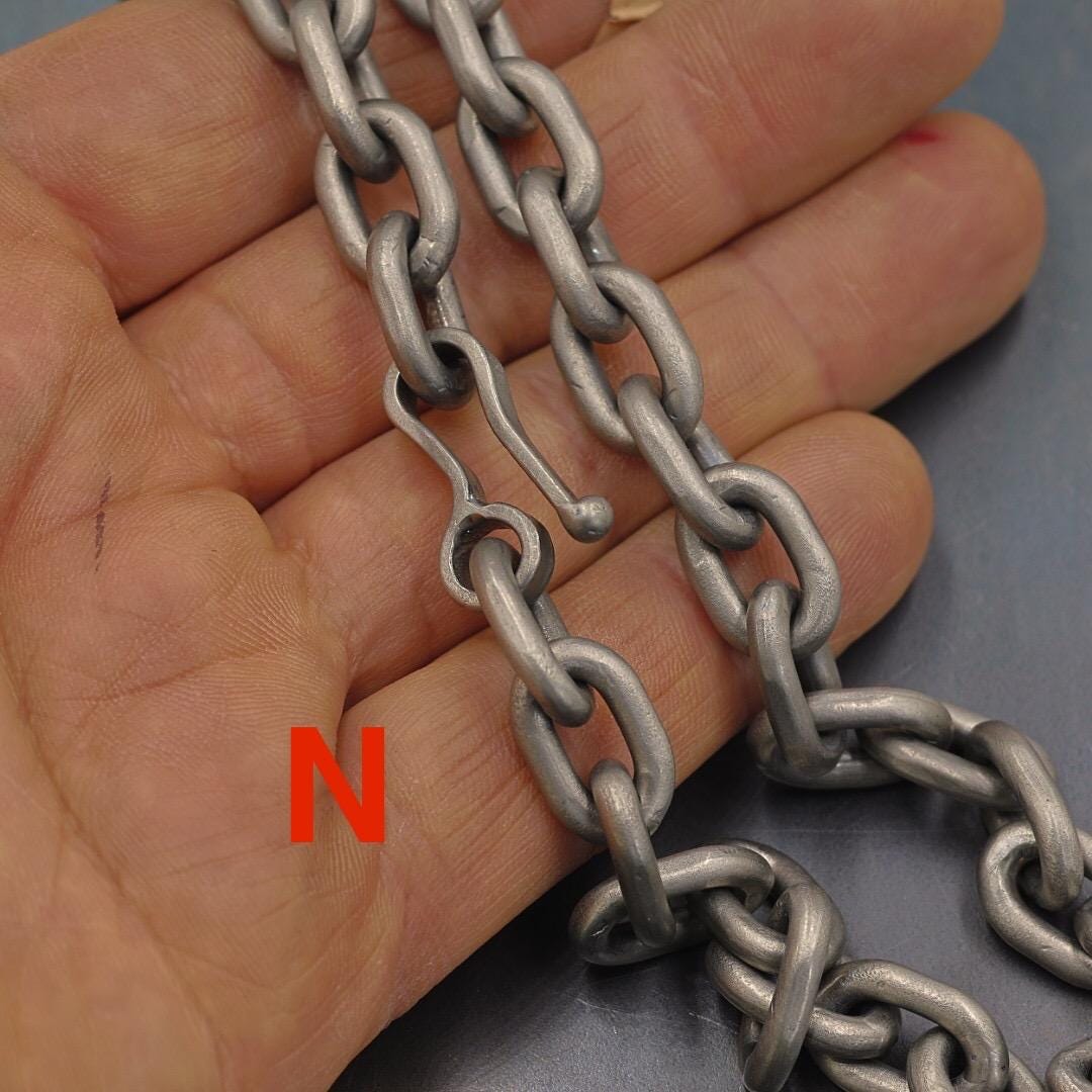 Handcrafted Titanium Chain Necklace: Artisan Men's Jewelry - Etsy