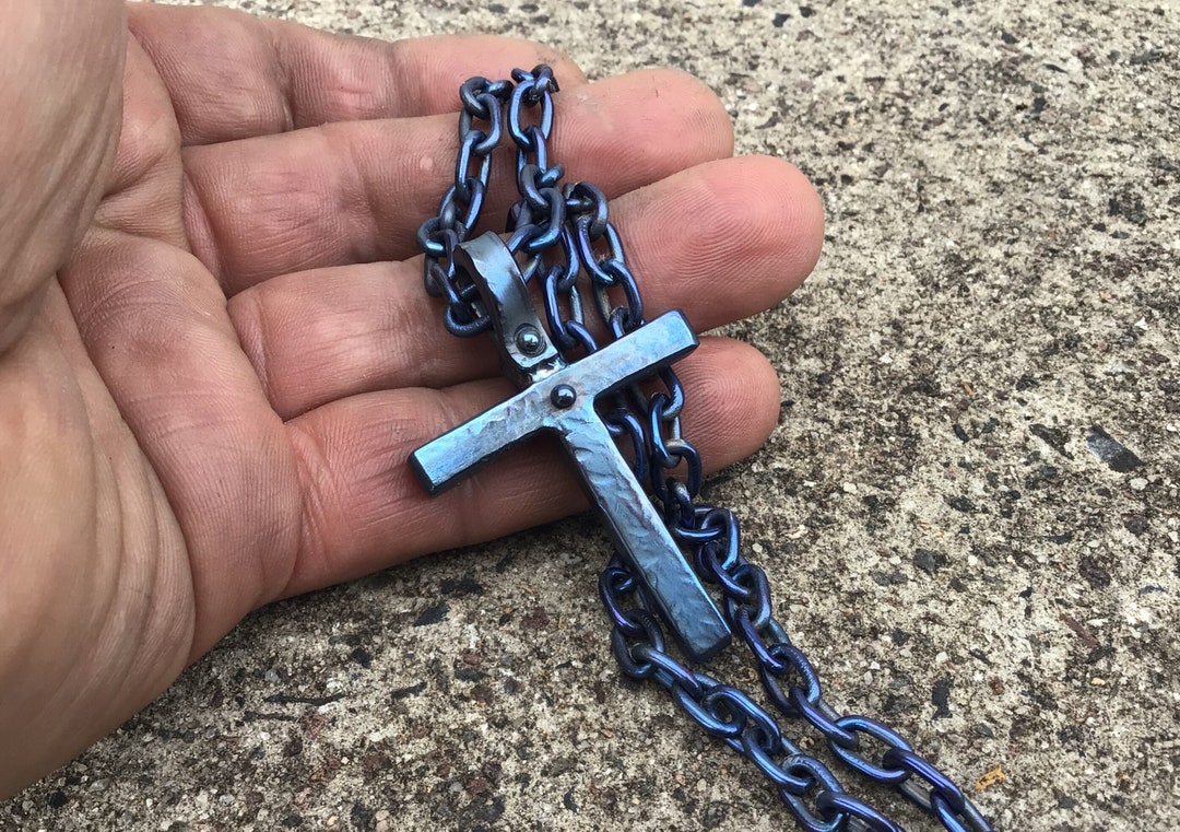 Titanium Crucifix and Chain Ensemble, Distinctive Artisan Titanium ...