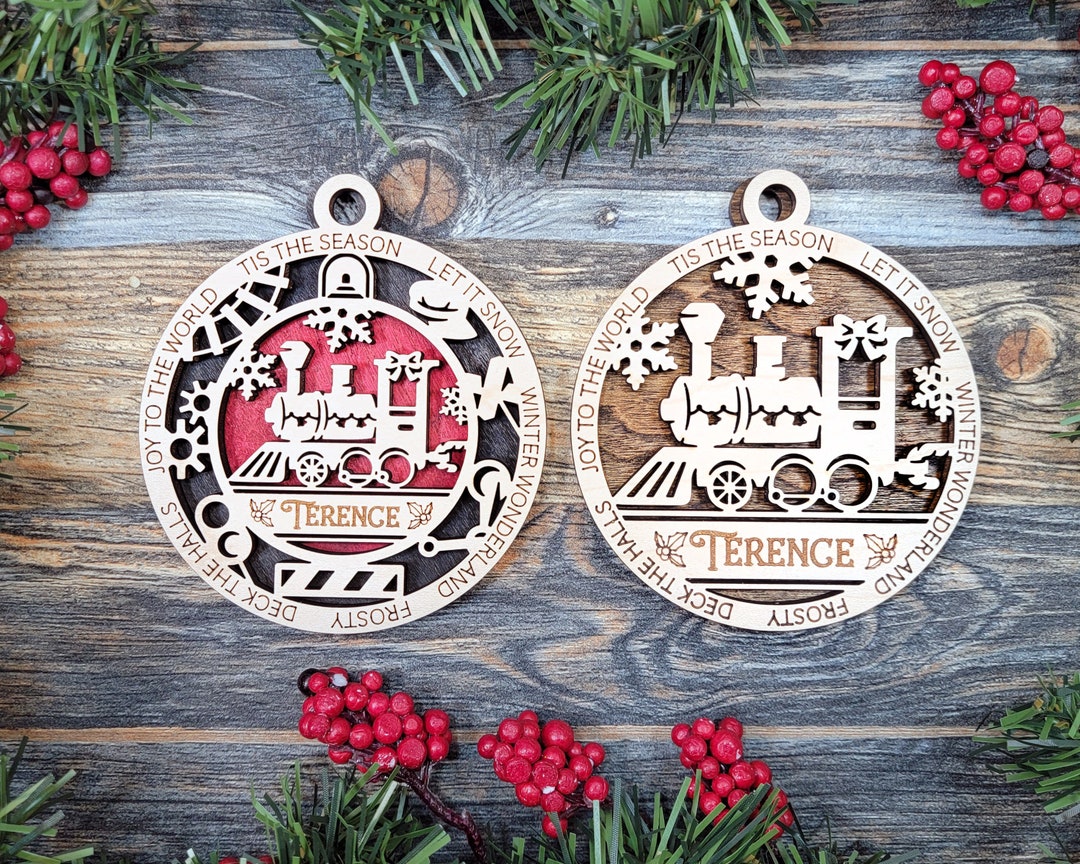 Customized Train Ornament - Custom Train Ornament - Personalize With ...