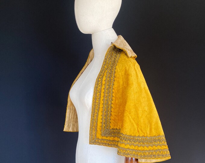 1900s Gold Velvet Shoulder Cape, French Antique Theatre Costume - Etsy