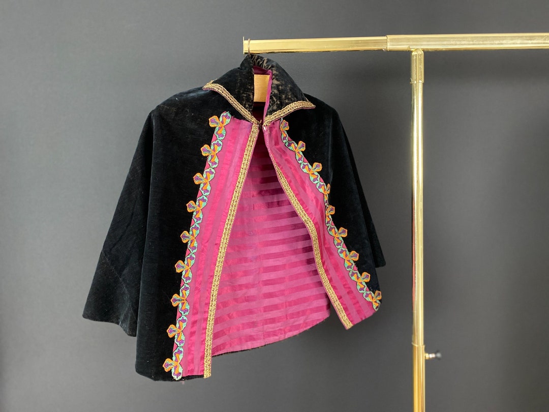 Velvet Cape, Antique Theatre Costume, French Opera Shoulder Cape - Etsy