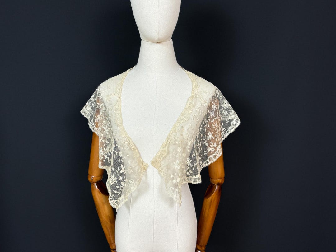 Antique Fichu Lace Collar, 19th Century Lace Collar - Etsy