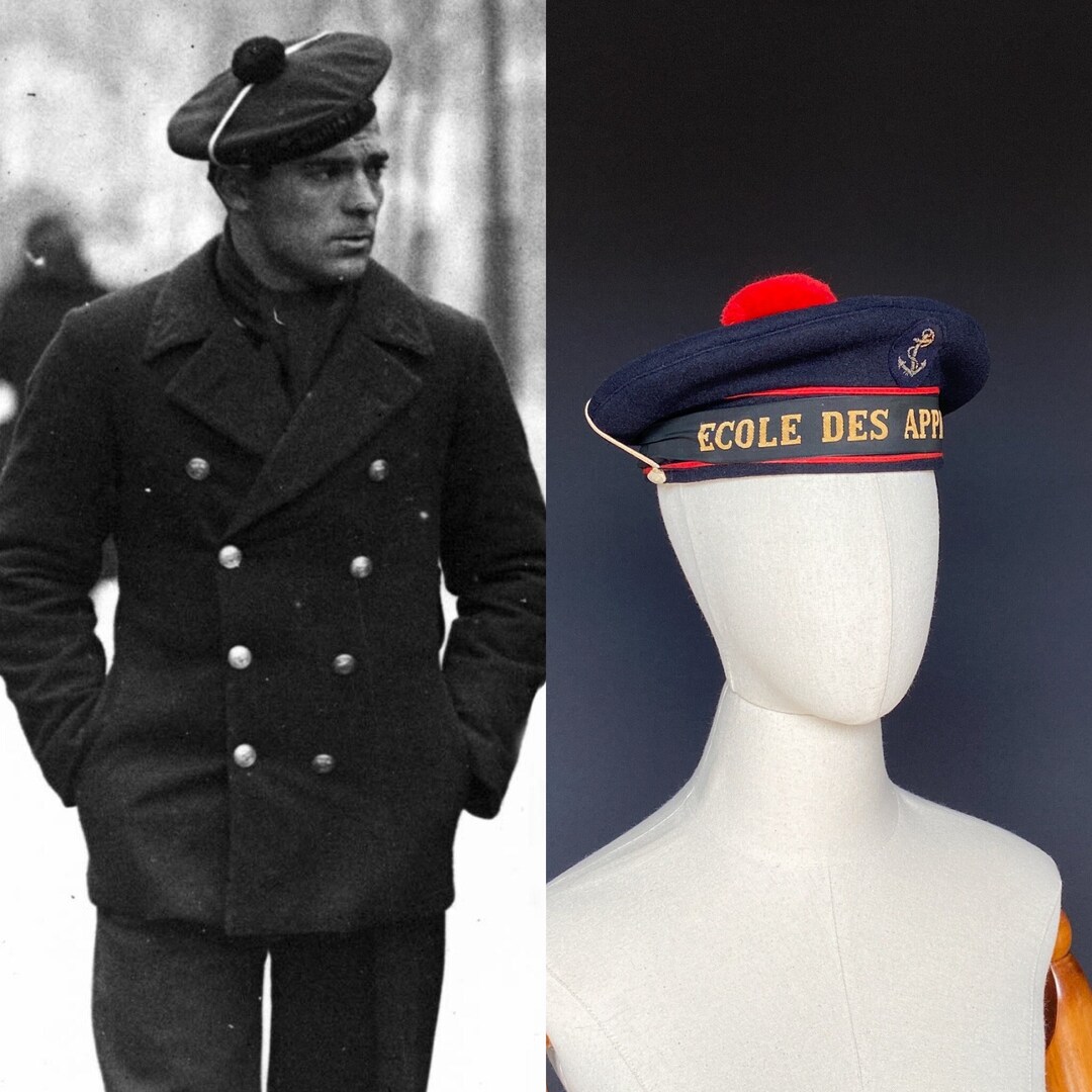 French Sailor Beret Bachi Sailor Hat Vintage Beret Red - Etsy