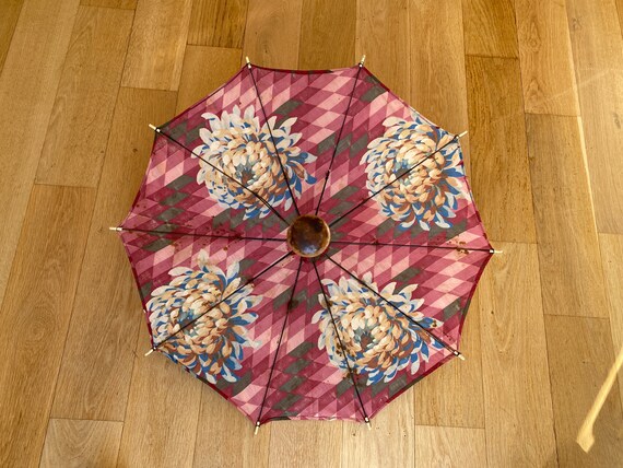 French antique sun parasol, 1920's Art Deco parasol - Gem