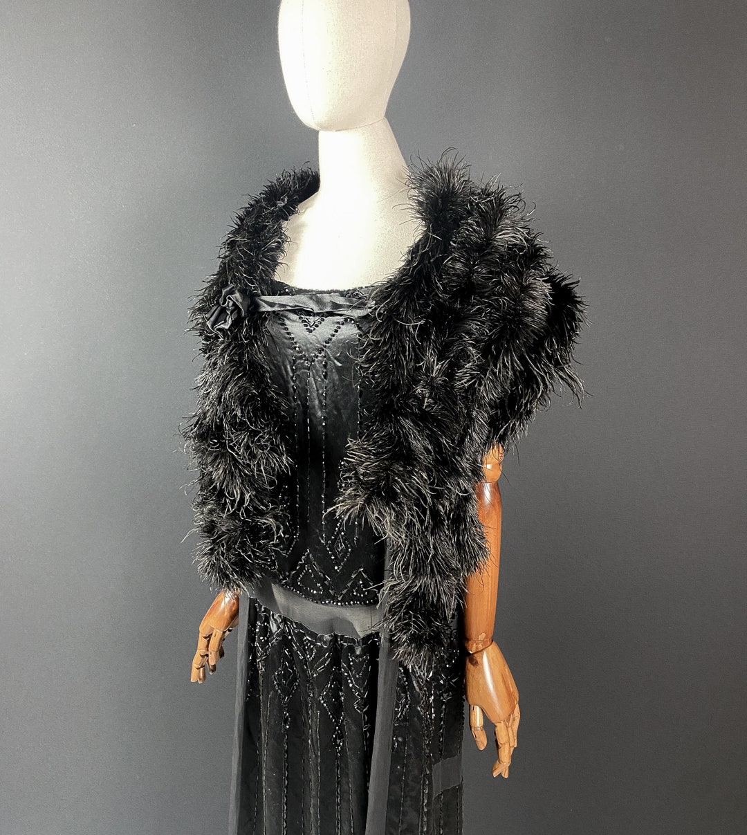 1920's Art Deco Ostrich Feather Stole or Shawl - Etsy