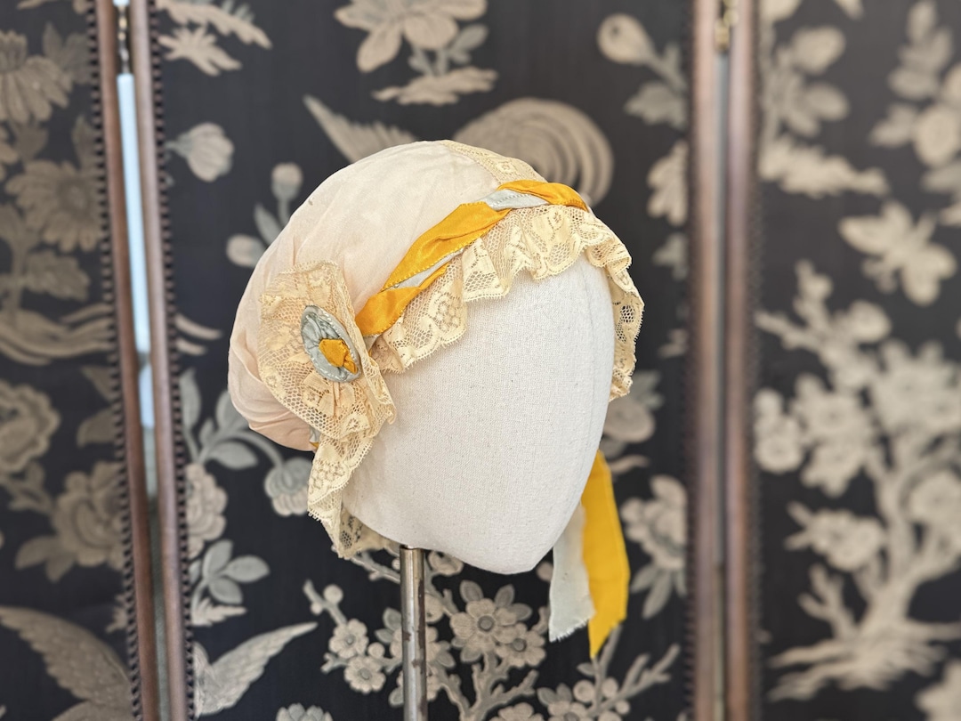 Edwardian Silk Bridal Bonnet: French Lace Wedding Headpiece With ...
