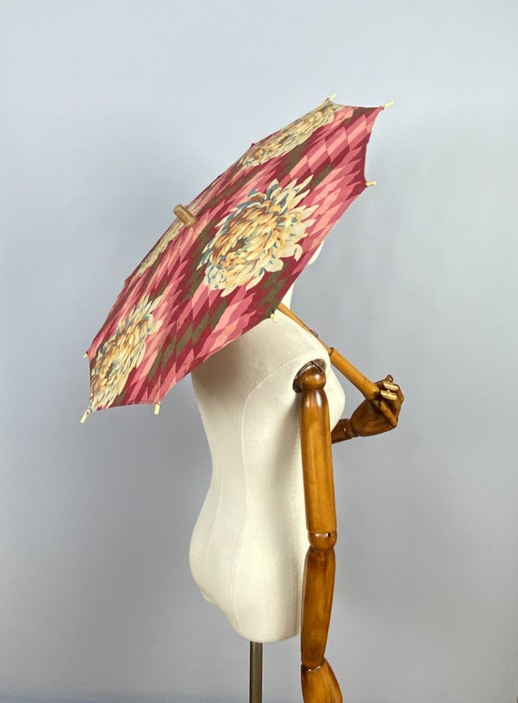 French antique sun parasol, 1920's Art Deco parasol - Gem