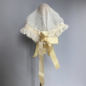Antique Lace Bonnet, Edwardian Bridal Headpiece - Etsy